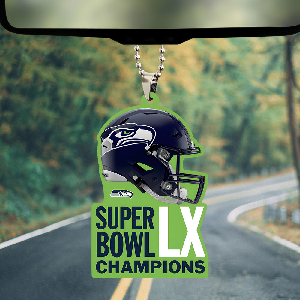 Seattle Seahawks 2025 Super Bowl LX Champions Custom shape 2-sided ...
