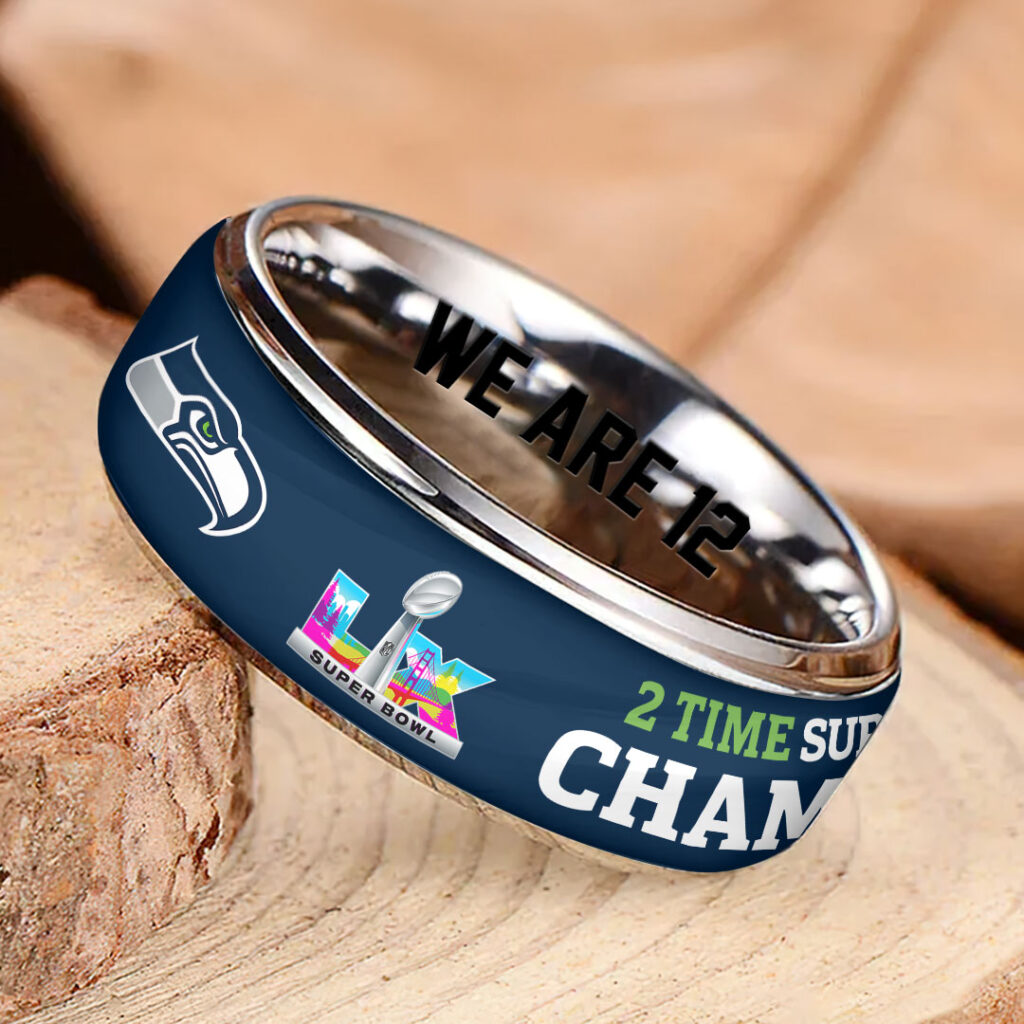 Seattle Seahawks 2025 Super Bowl LX Champions Custom Alloy Ring ...