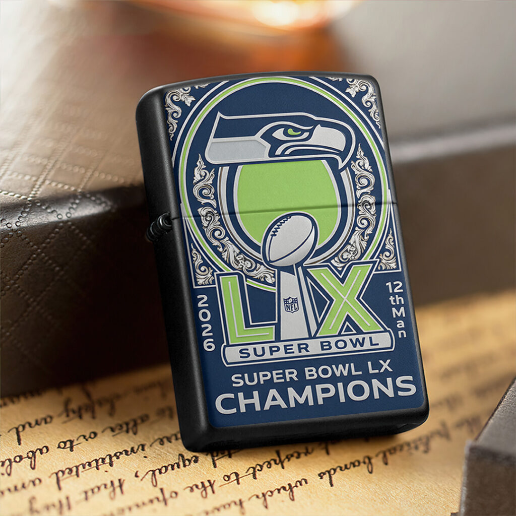 Seattle Seahawks 2025 Super Bowl LX Champions Zippo Lighter Case (No ...