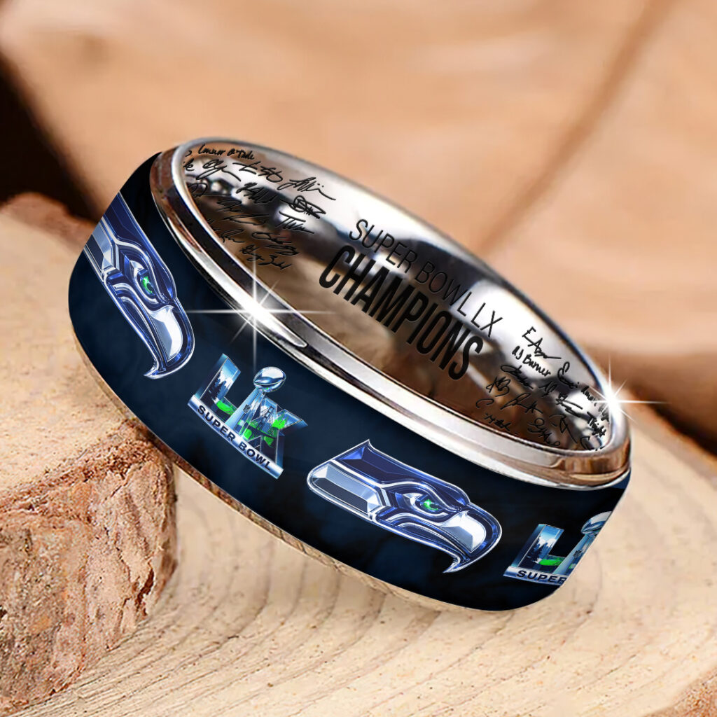 Seattle Seahawks 2025 Super Bowl LX Champions Custom Alloy Ring ...