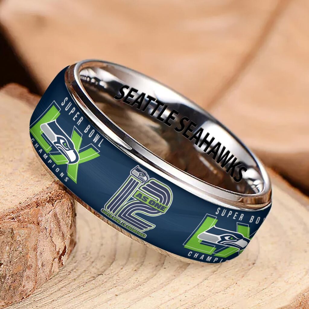 Seattle Seahawks 2025 Super Bowl LX Champions Custom Alloy Ring ...