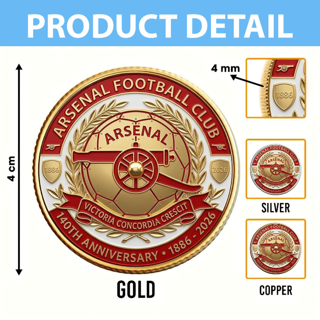 Arsenal FC 140th Anniversary Commemorative Coin – MAITM15119 | Gifnestbuys