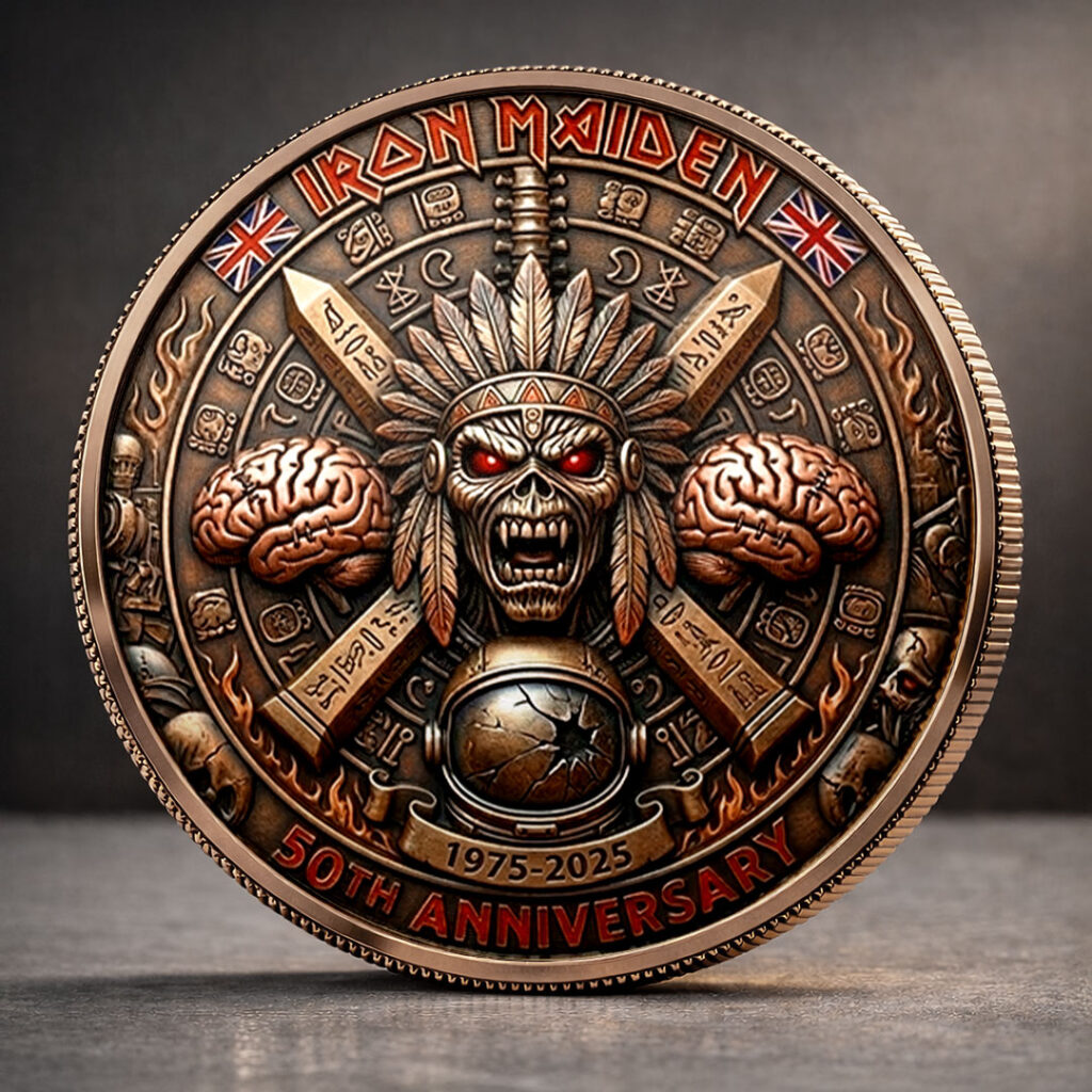 Iron Maiden 50th Anniversary Commemorative Coin – MAITM15267 | Gifnestbuys