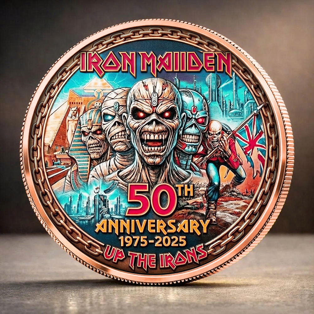 Iron Maiden 50th Anniversary Commemorative Coin – MAITM15146 | Gifnestbuys