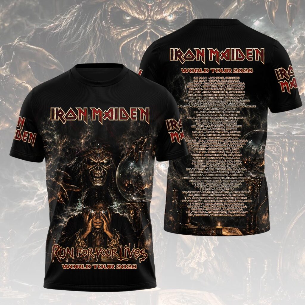 Iron Maiden 2026 World Tour 3D Apparel – HOATT18842 | Gifnestbuys